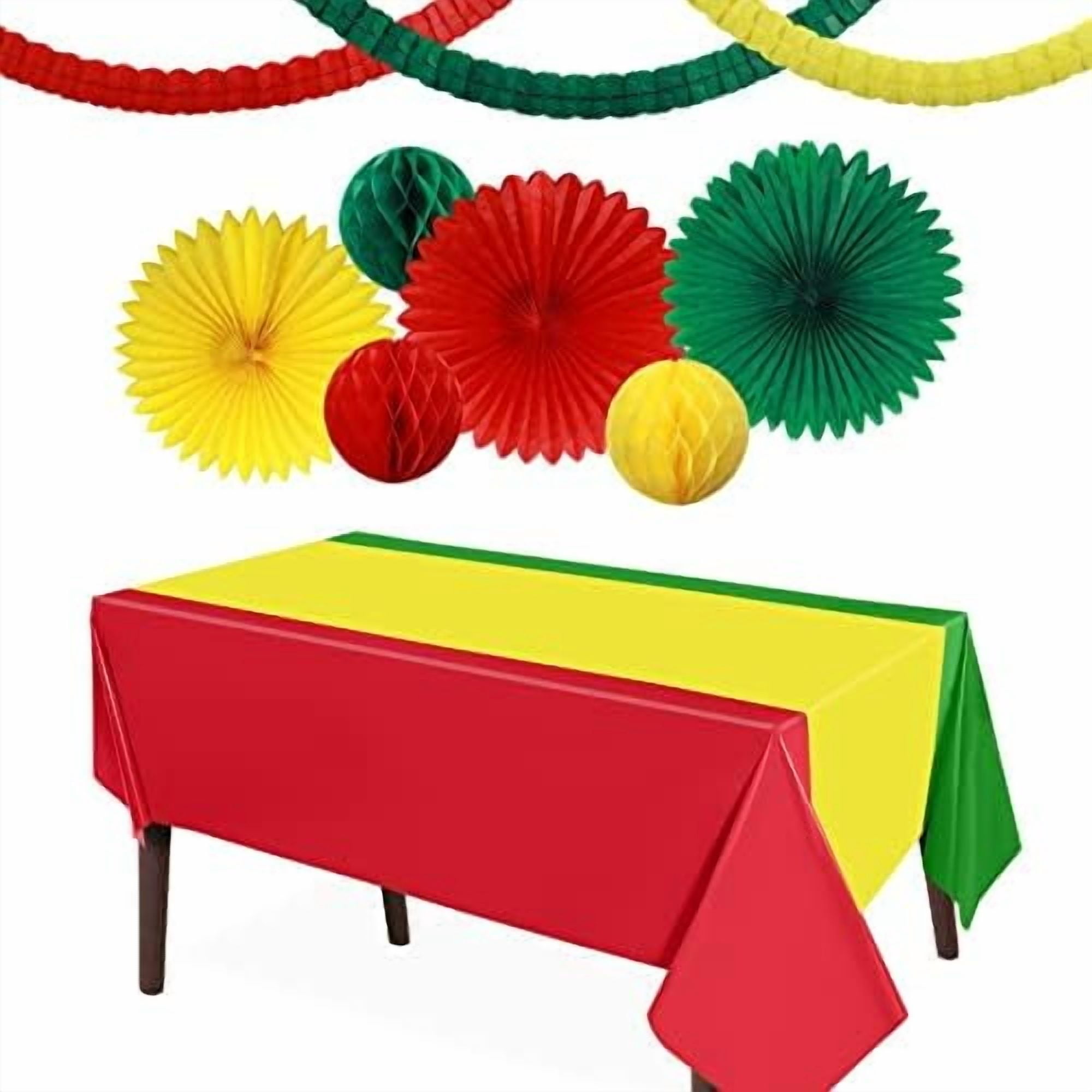 10 Pcs Reggae Birthday Party Supplies 51 x 71 Inch Plastic Rectangular ...