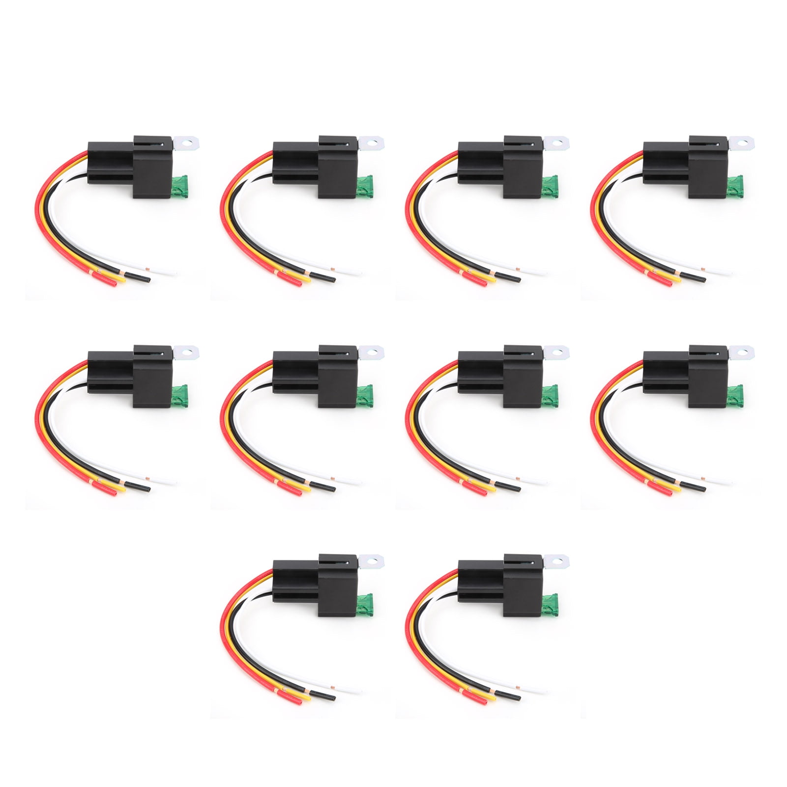 10 Pcs Relay 12VDC 4Pin SPST 30A Waterproof Dustproof SelfContainer ...