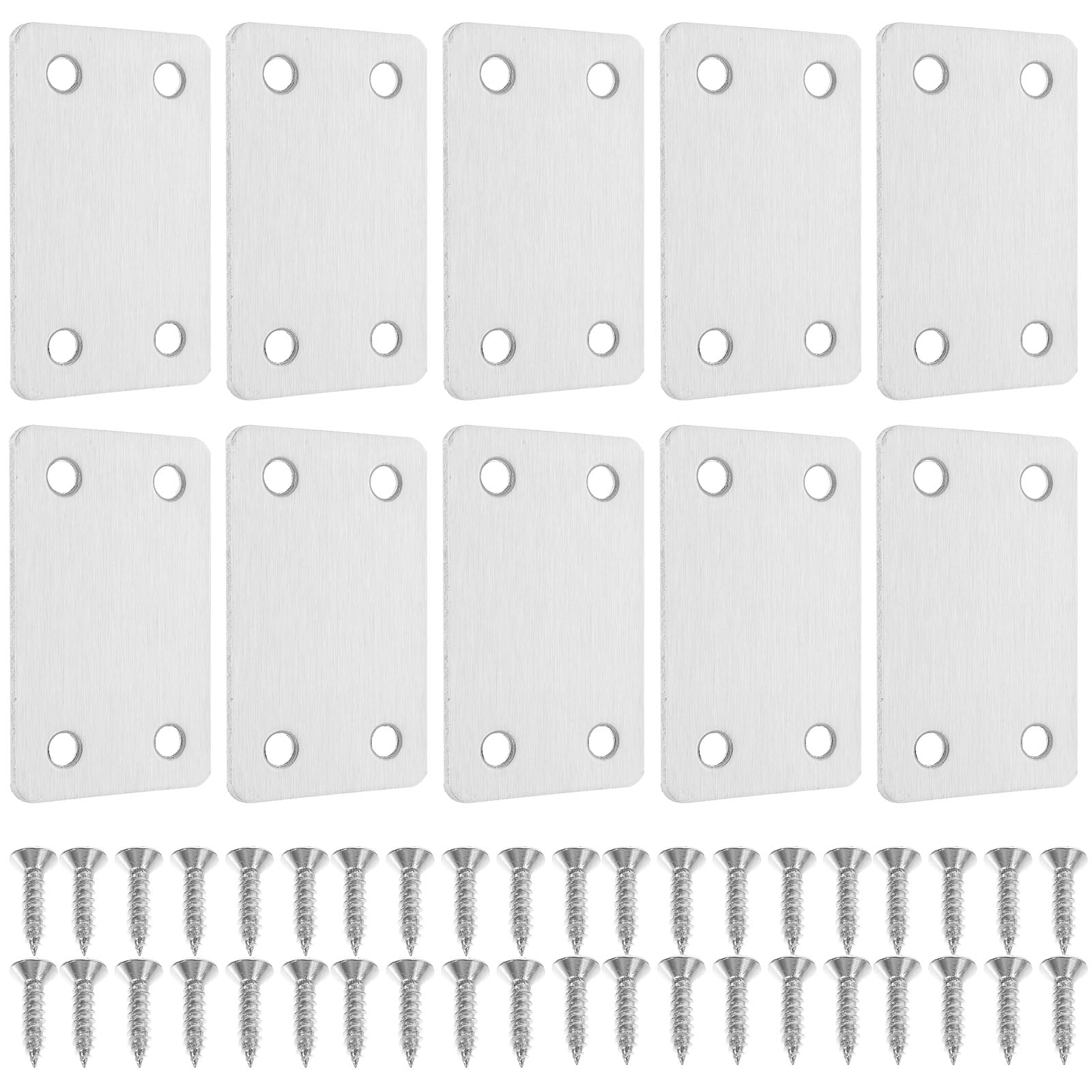 10 Pcs Repair Board Flat Brackets for Wood Mending Plates for Wood ...