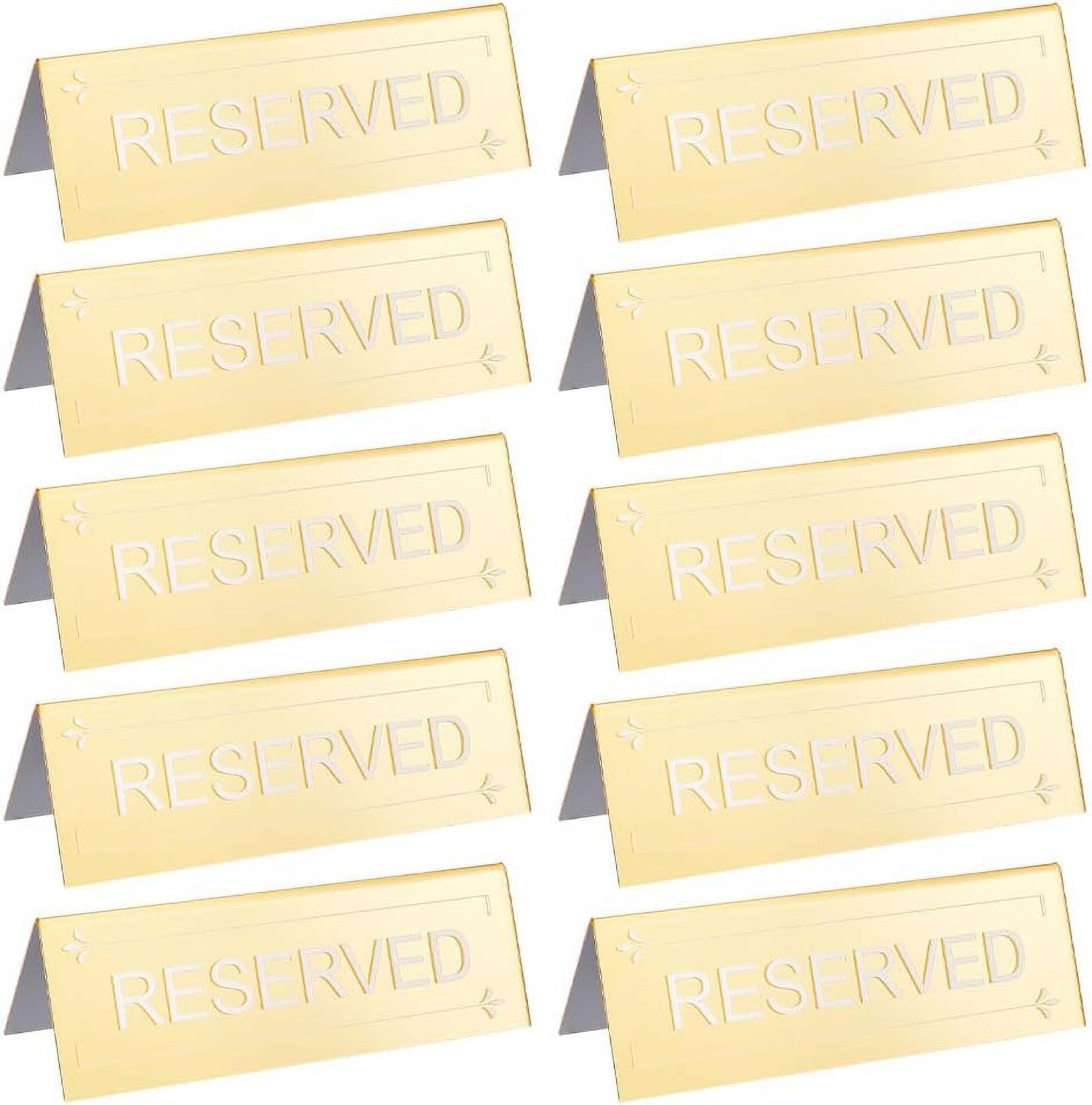 10 Pcs Reserved Table Signs 6x2x1.8 inch Acrylic Table Top Reserved ...