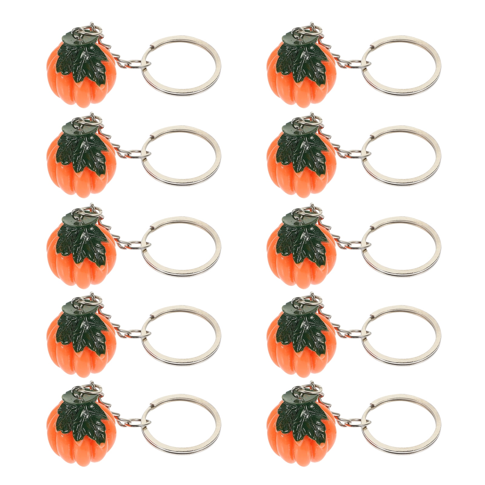 10 Pcs Pumpkin Keychain Resin Pendant Halloween Supplies Tableware ...