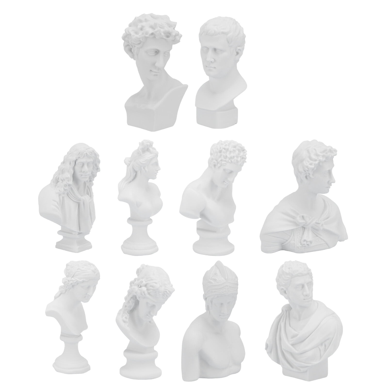 10 Pcs Resin Plaster Figurine Ornaments for Home Decor, Coffee Table ...