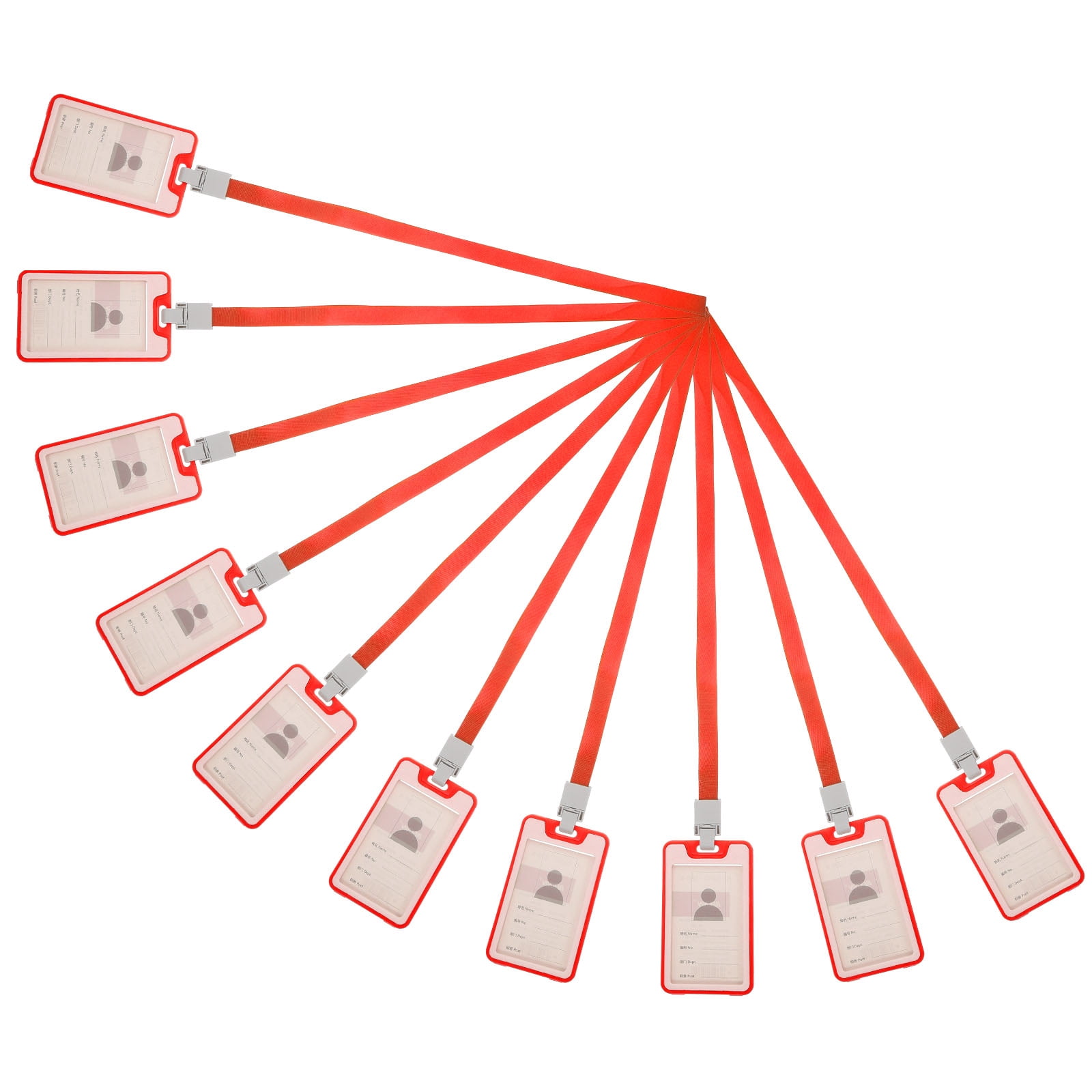 10 Pcs Retractable Wrist Lanyard ID Card Holder Staff - Walmart.com