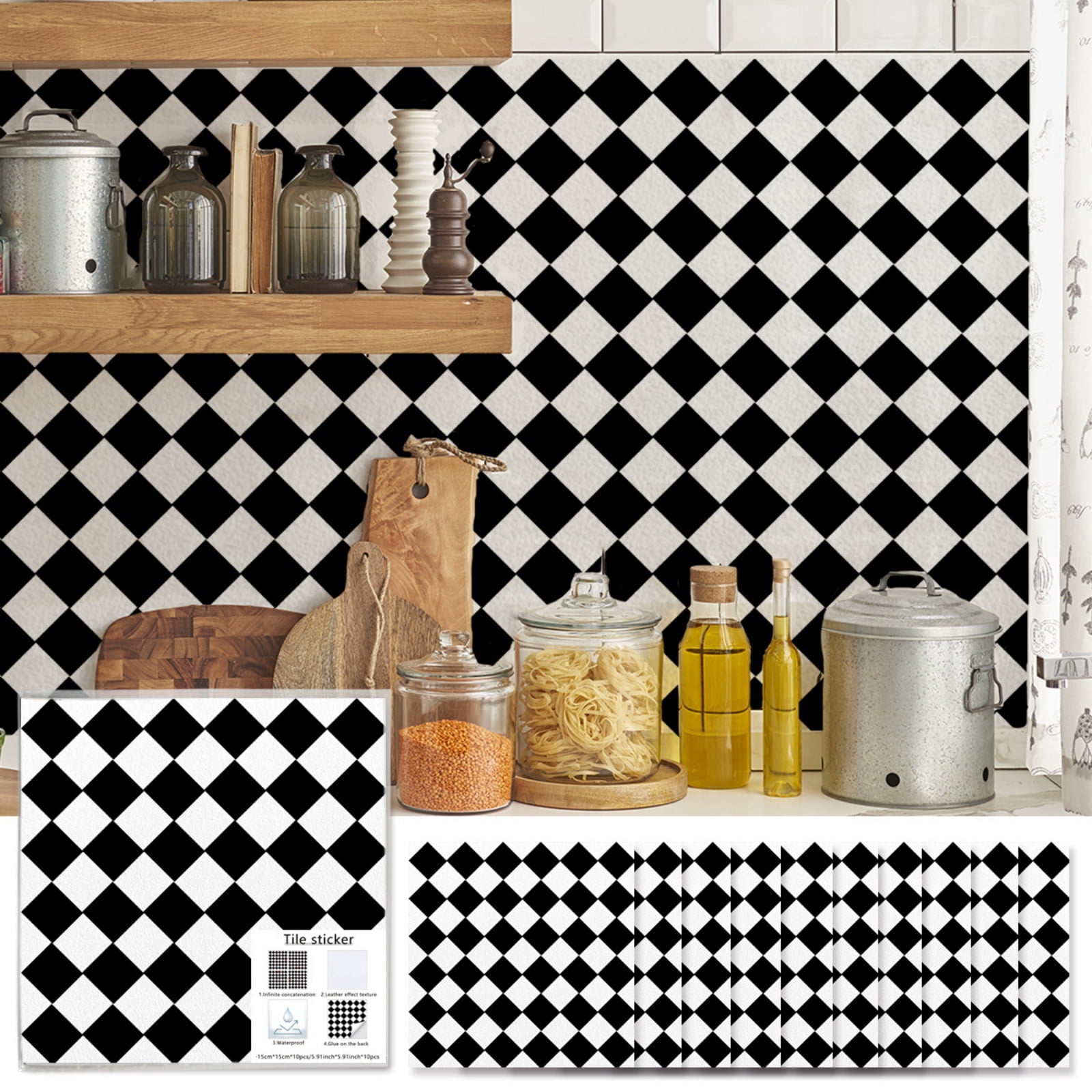 10 Pcs Retro French Style 6x6 Peel and Stick Backsplash Tile Stickers ...