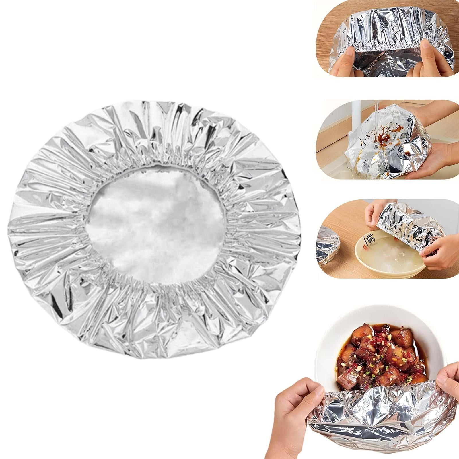 10 Pcs Reusable Aluminum Foil Food Covers Insulated Food Cover for ...