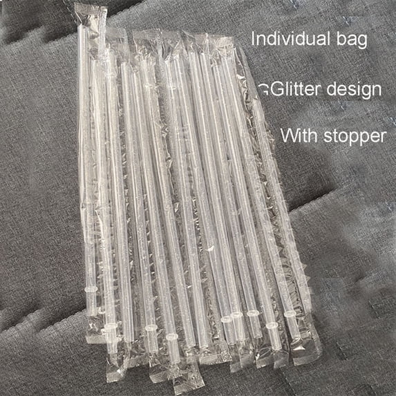 10 Pcs Reusable Straws, Hard Plastic Threaded Drinking Straws, Durable ...