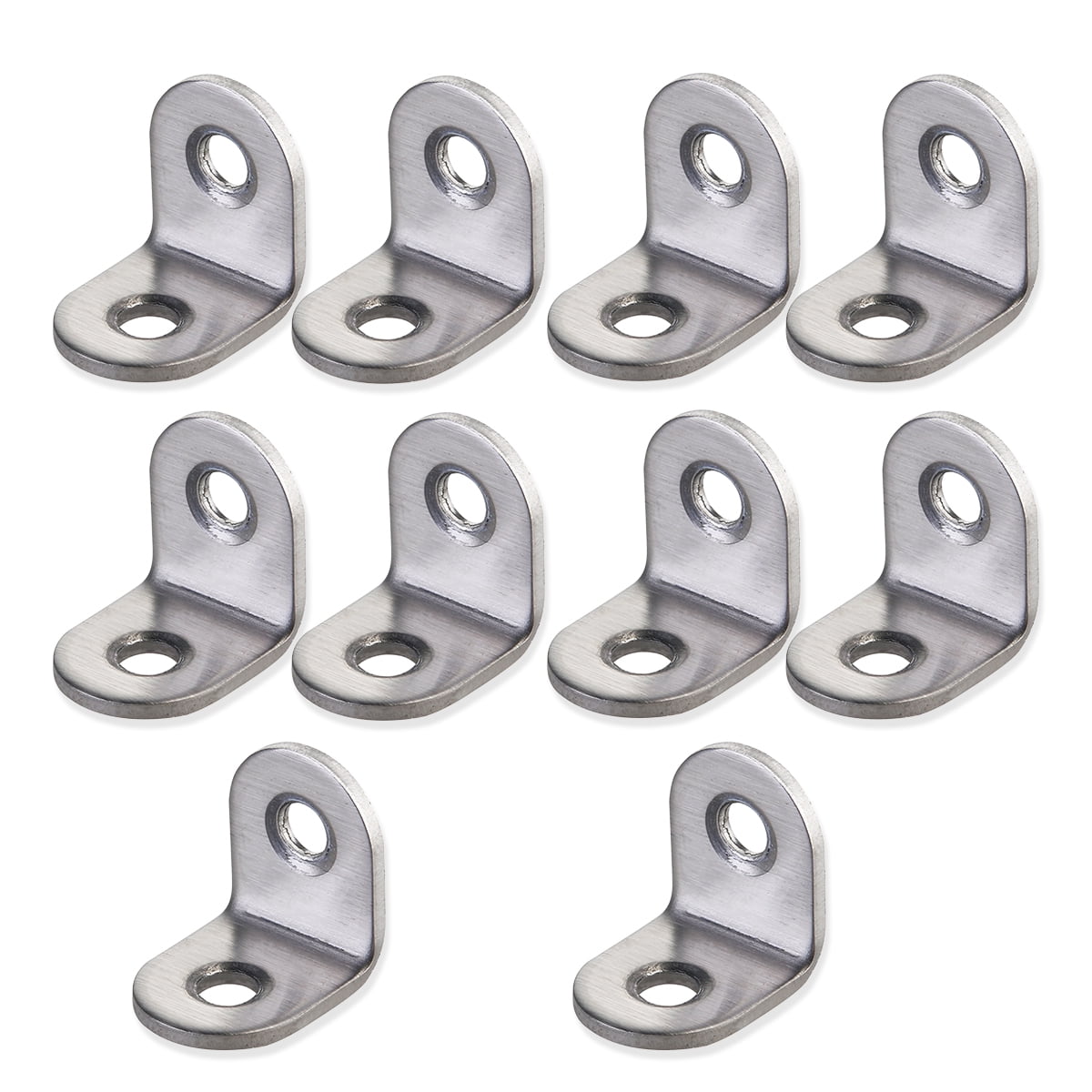 10 Pcs Right Angle Bracket Furniture Hardware Metal Holder Stainless ...