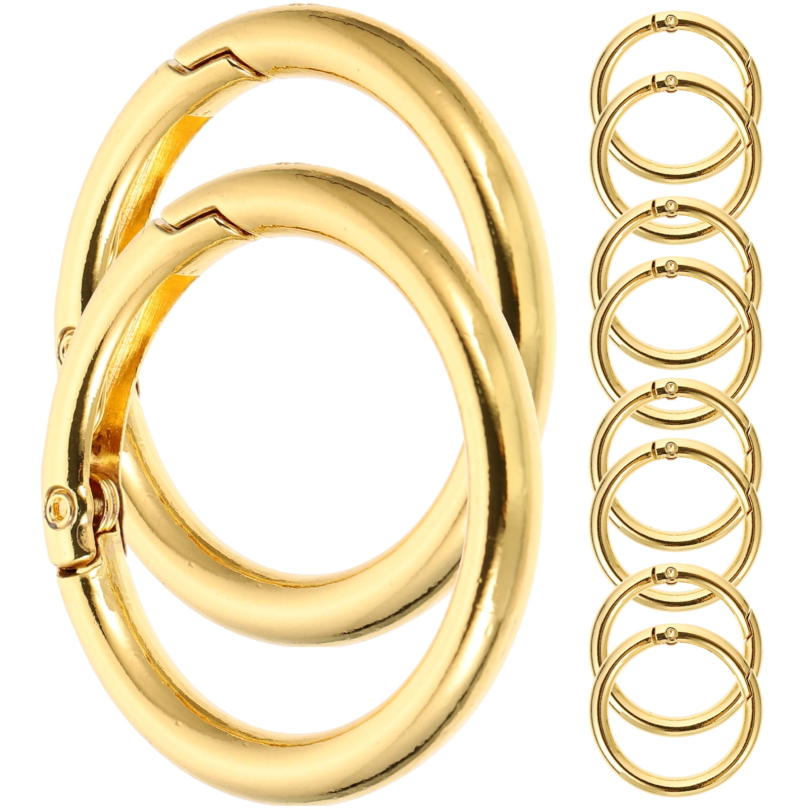 10 Pcs Ring Round Split Spring Buckle Key Chain Rings Making Supplies ...