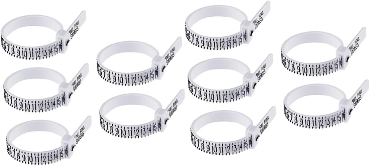 10 Pcs Rings Ring Measurement Tool Ring Gauge Measurer for Ring ...