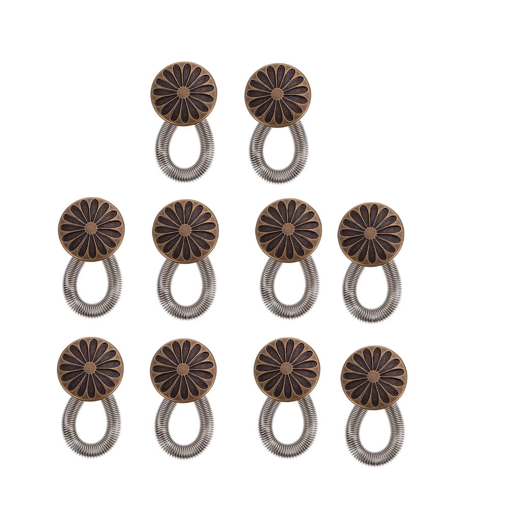 10 Pcs Rivet Buttons for Jeans Pins Spring Retractable Pregnant Woman ...