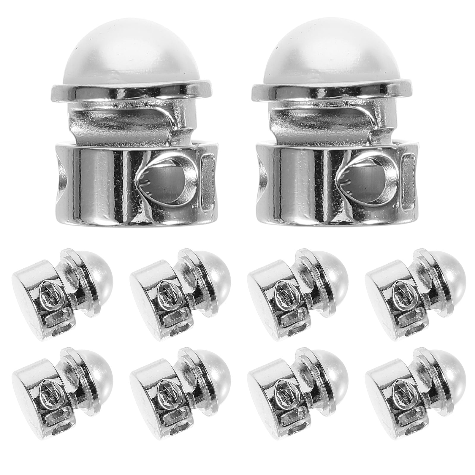 10 Pcs Rope Stop Button Hat Sprung Lanyard Replacement Buckles Metal ...