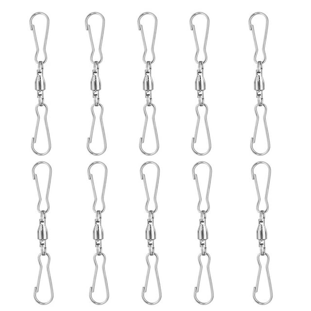 10 Pcs Rotatable Windsock Clips 360° Hanger Chime Spinner Hooks ...