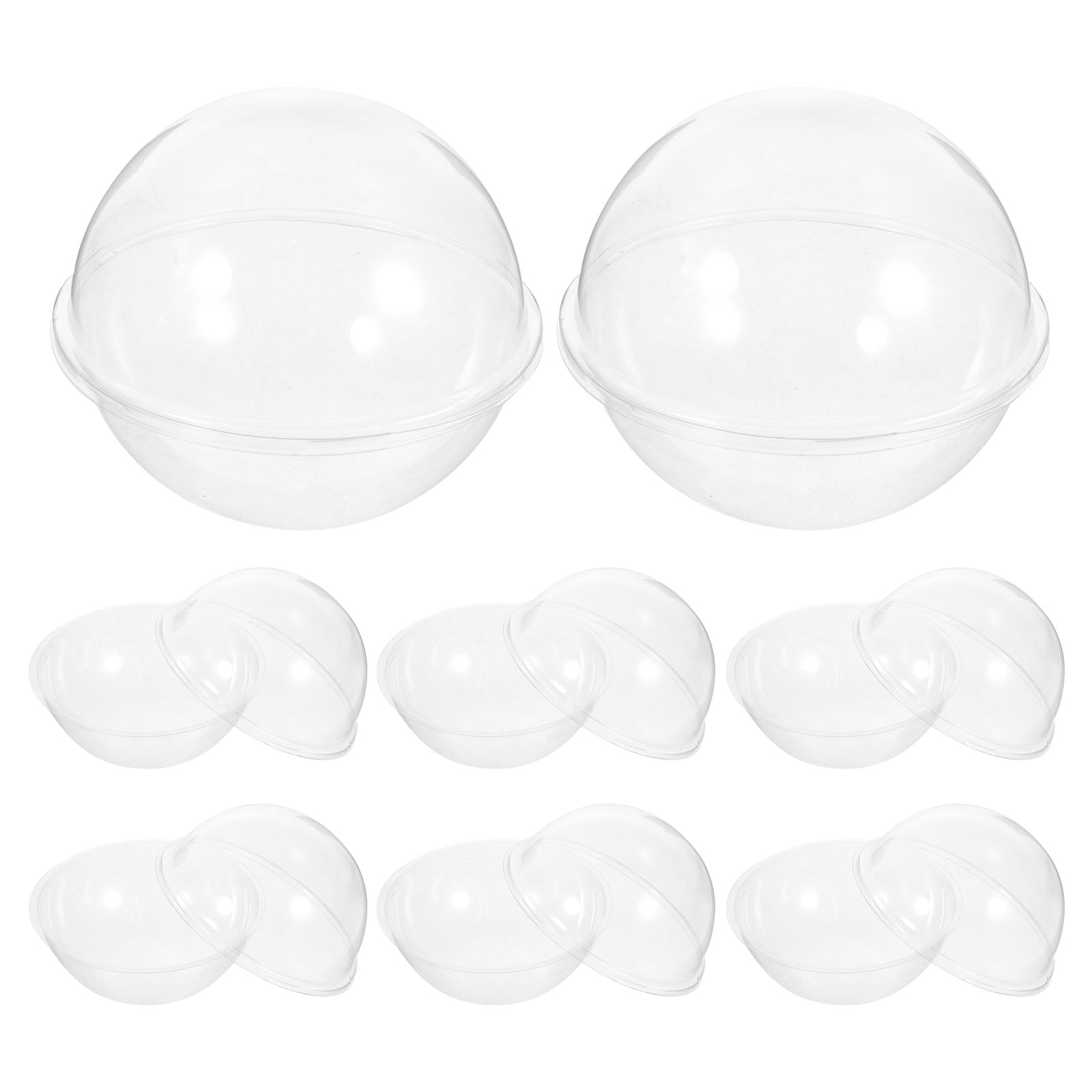 10 Pcs Round Cake Box Holder Plastic Cupcake Containers Mousse ...