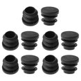 10 Pcs Round Plastic Plug Black End Cap Furniture Feet Finishing Plug ...