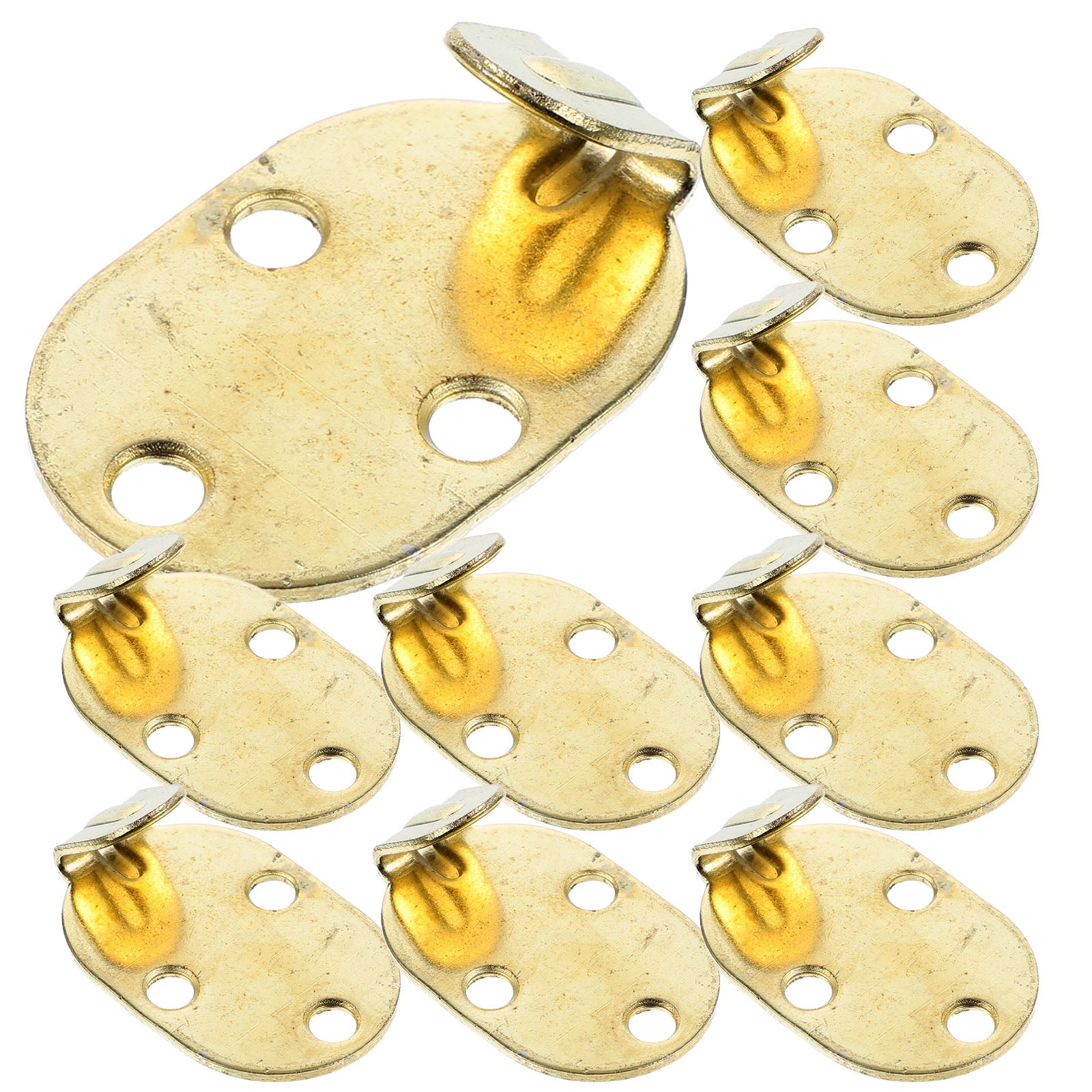 10 Pcs Round Wall Hook Photo Frame Mount Bracket 10pcs Package Gold ...