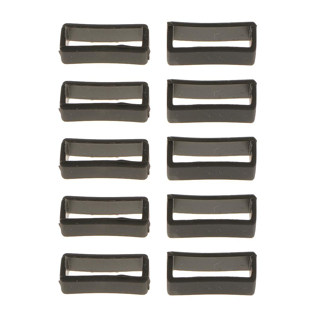 10 Pcs Rubber Silicon Rubber Replacement Loops Keeper Hoop Buckle ...