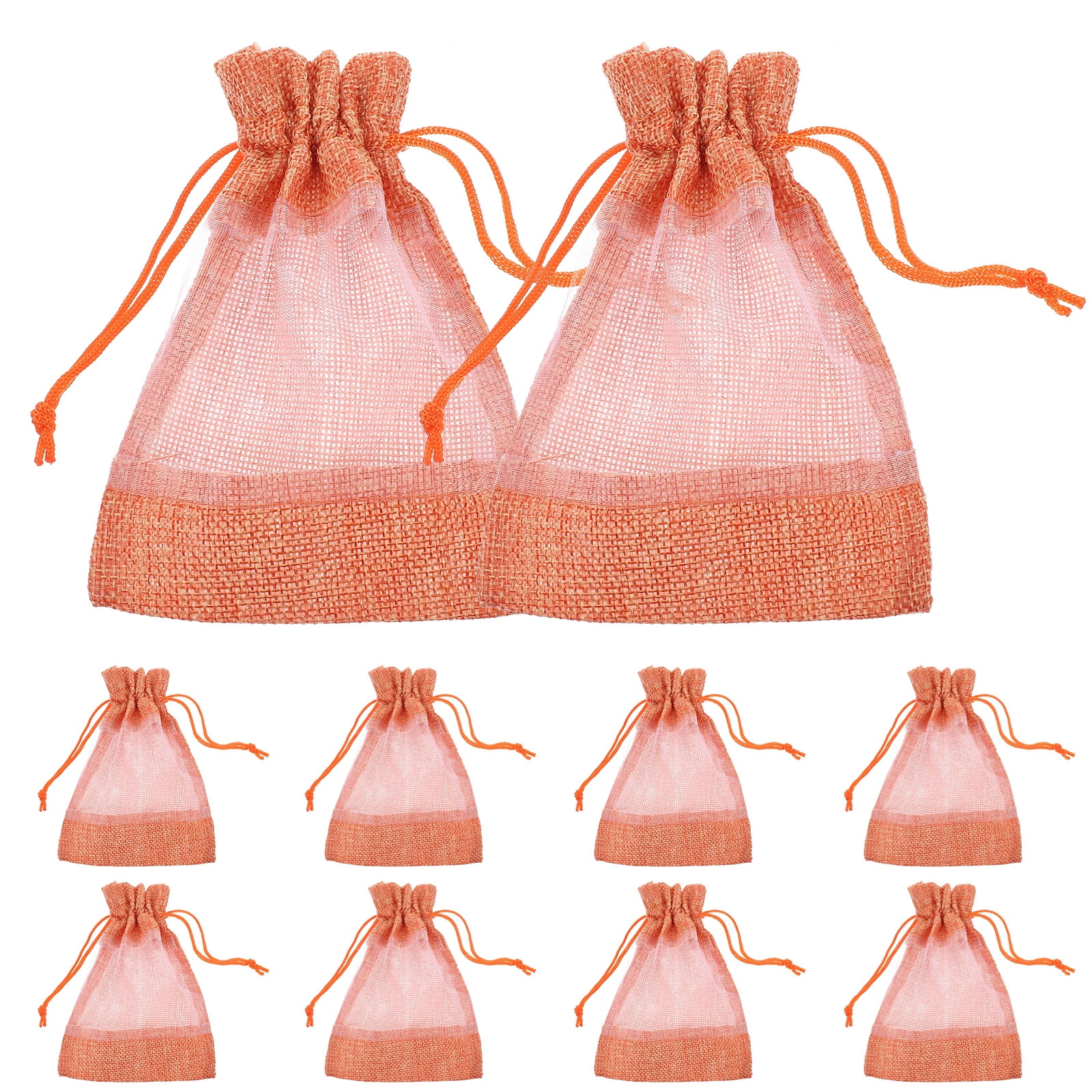 10 Pcs Sachet Empty Bags Mesh Gift Burlap Favor Goodie Small Drawstring ...