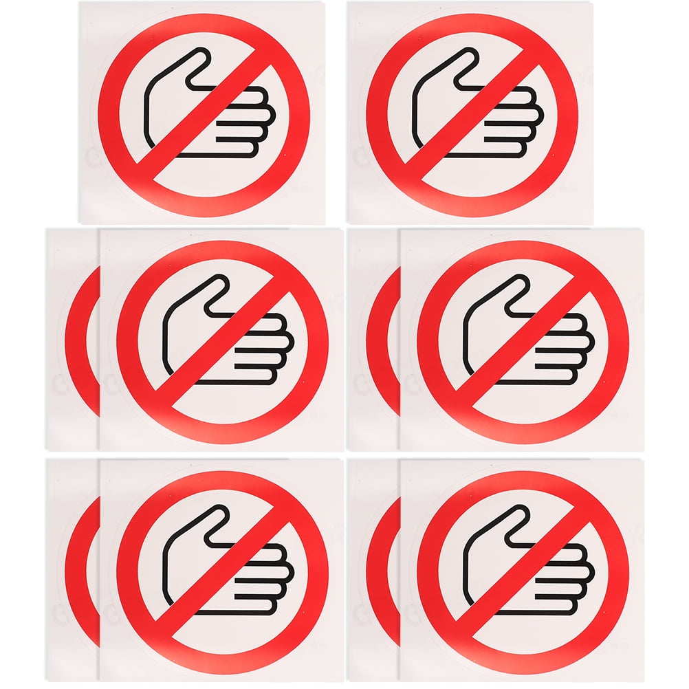 10 Pcs Safety Labels Car Stickers Do Not Touch Sticker No Sign Sticker ...