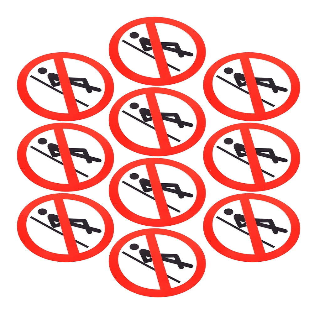 10 Pcs Safety Signs Waterproof Decals Stopper Labels Nail Stickers ...