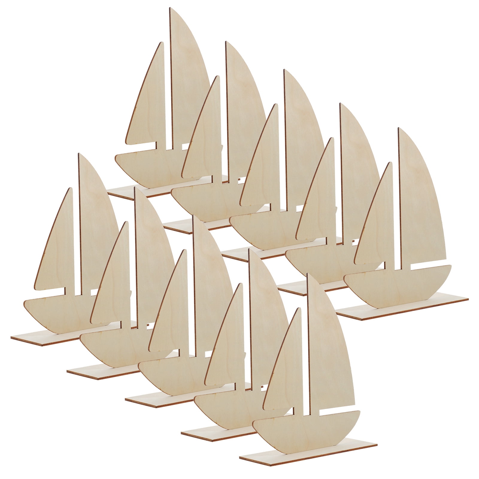 10 Pcs Sail DIY White Embryo Sailboat House Embellishments Child ...