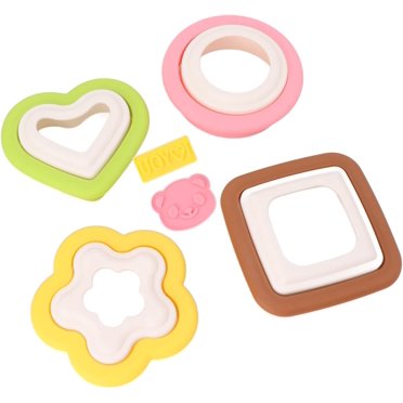 6PC Sandwich Cutter for Kids, Metal Cookie Cutters with Plastic Handle ...