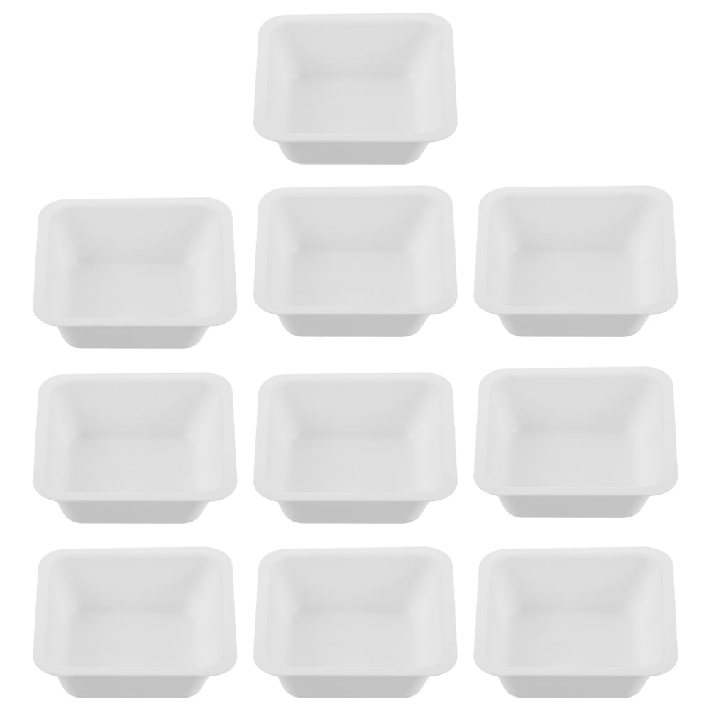 FELTECHELECTR Weighing Boats Plastic 10Pcs 5.5x5.5x0.98in - Walmart.com