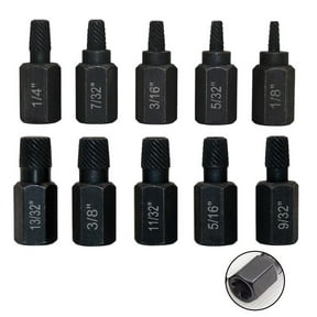 12 Piece Easy Out Small to Large Screw Extractor Kit Set Easy Out Screw ...
