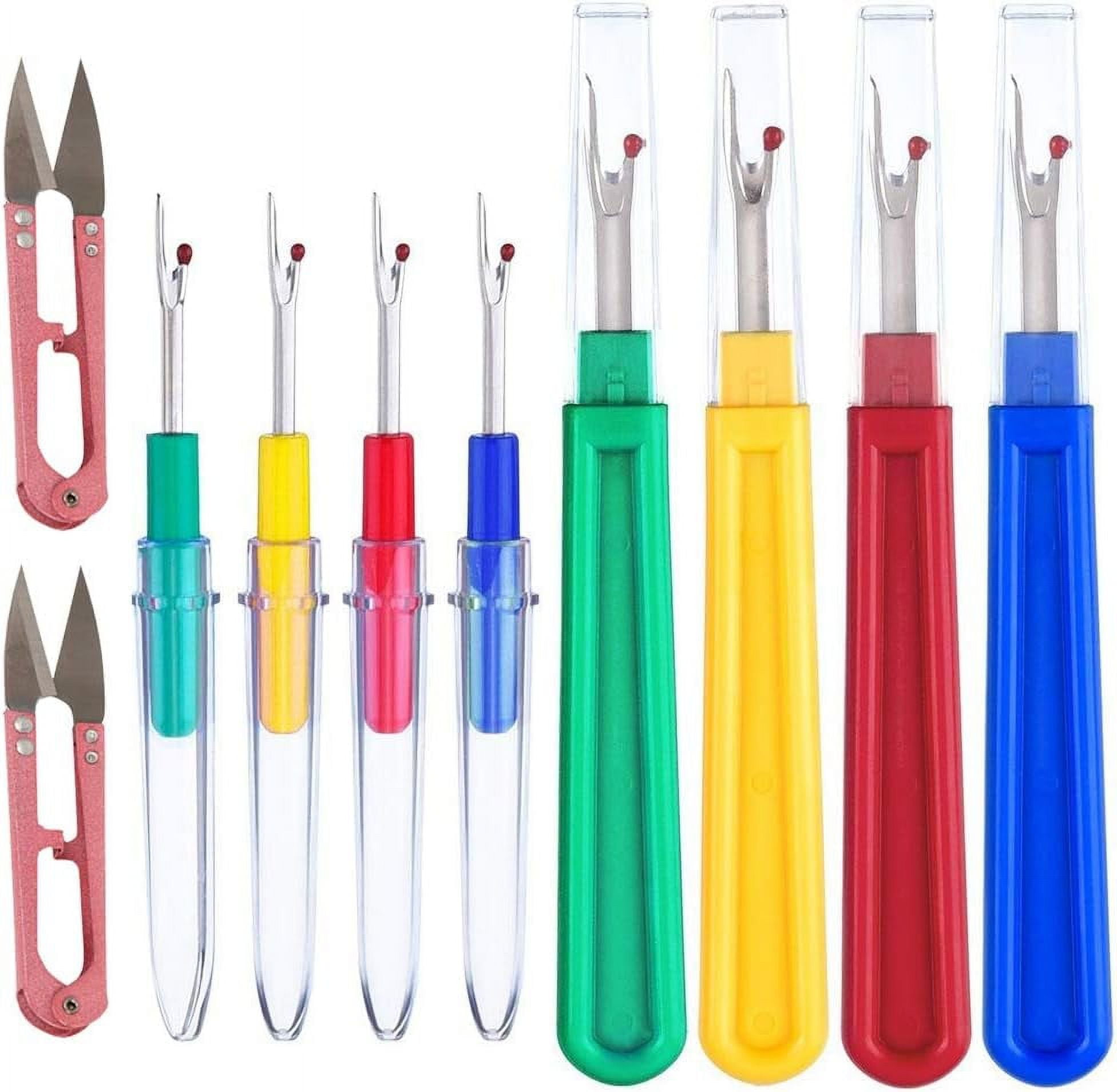 10 Pcs Seam Ripper with 2 Scissor Assorted Color Rippers and Sewing ...