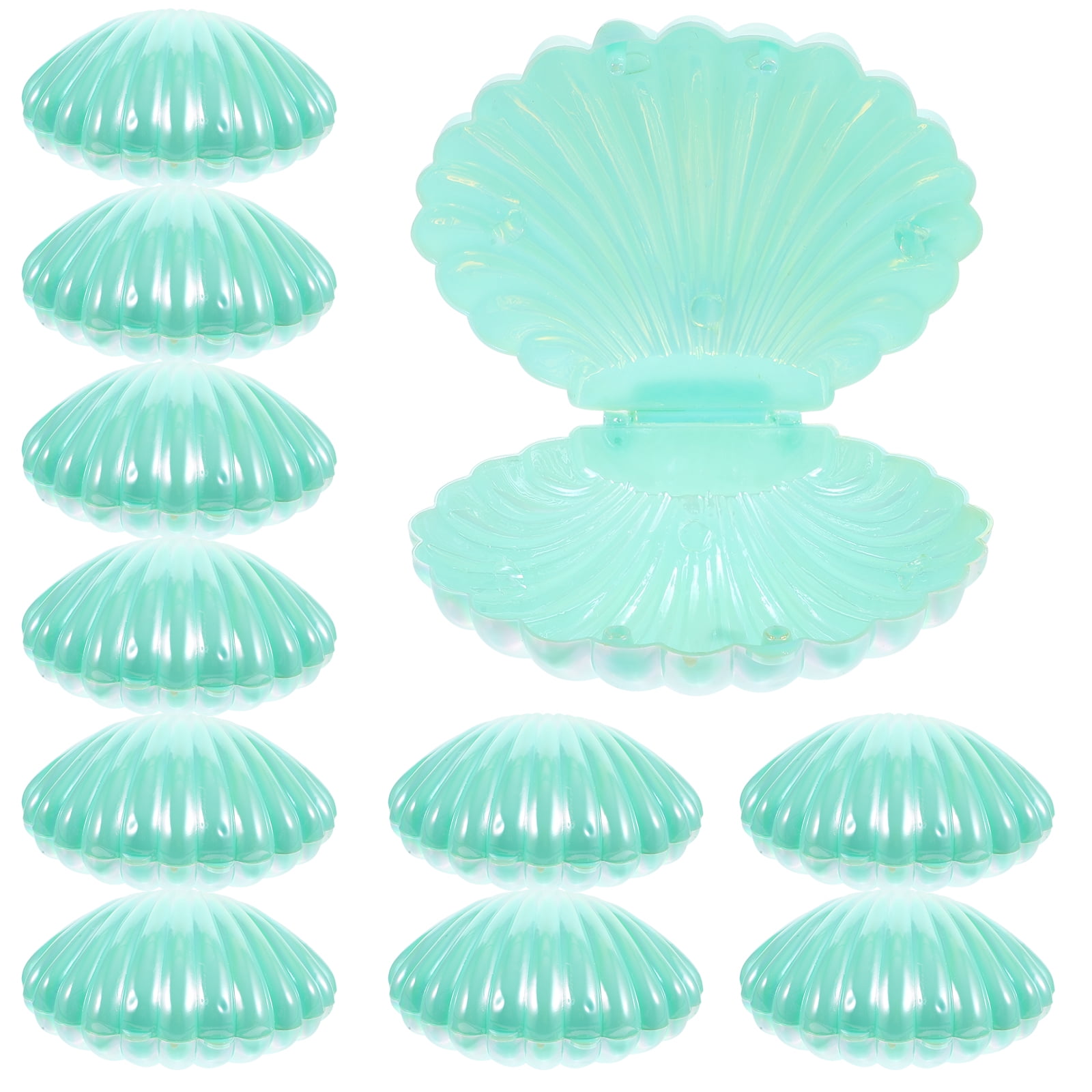 10 Pcs Seashell Party Bags Clam Pearlescent Candy Box PP Material Boxes ...