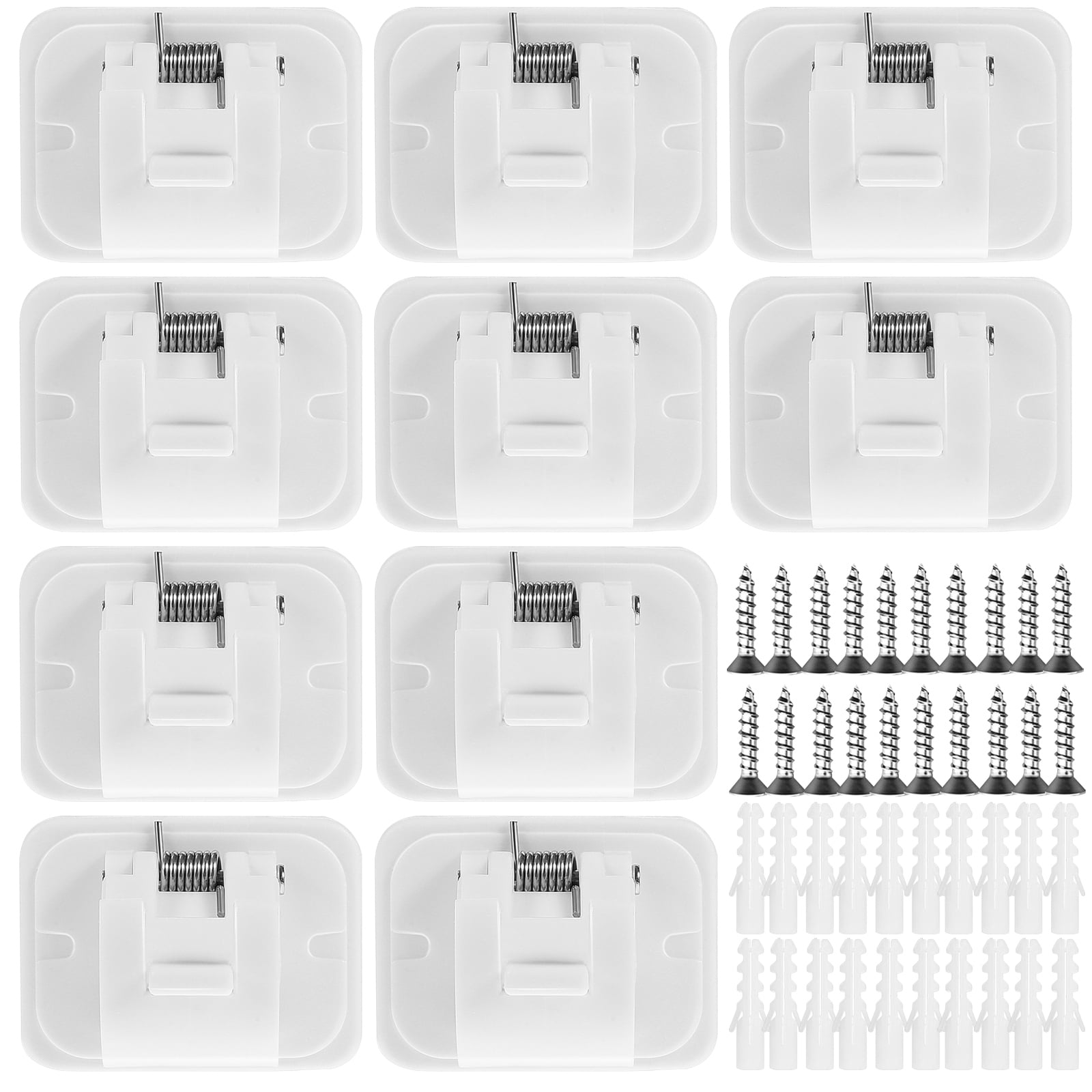 10 Pcs Self Adhesive Curtain Rod Brackets Towel Rods Holders Curtain ...