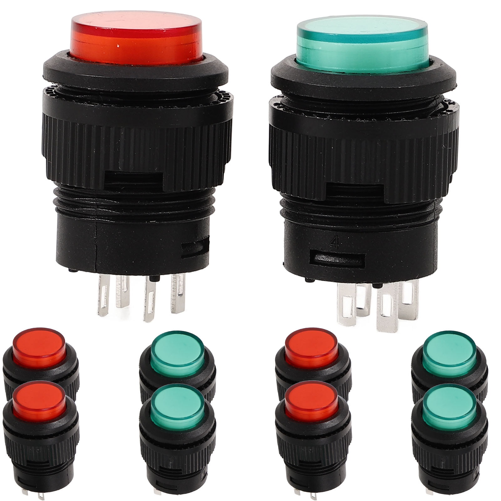 10 Pcs Self Reset Button Switch Buttons Rocker Toggle Switch Button ...