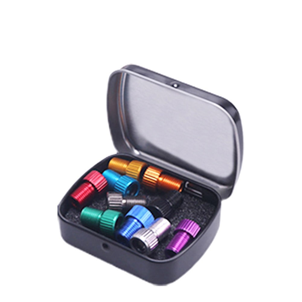 10 Pcs/Set Bicycle Adapter Valve Mountain Bike Motorbike Inflated Valve Adapters For-Schrader ...