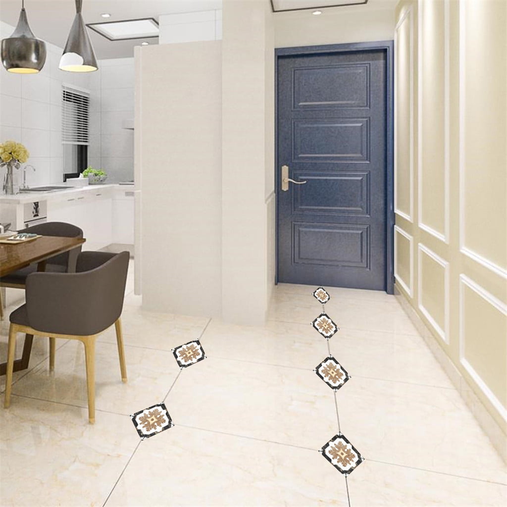 10 Pcs/Set Ceramic Tile Stickers Self Adhesive Tiles Art Diagonal 3D ...