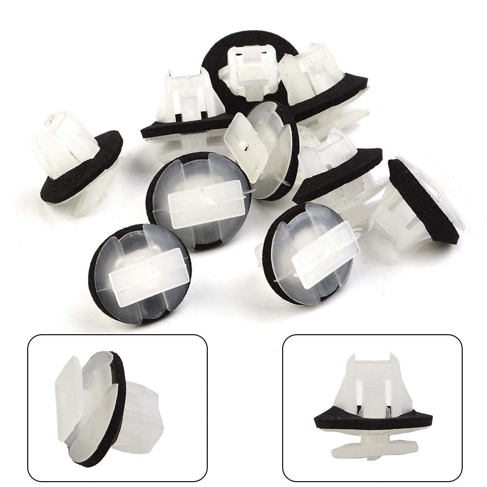 10 Pcs Set Clips For Honda Moulding Plastic Side Sill Trim White ...