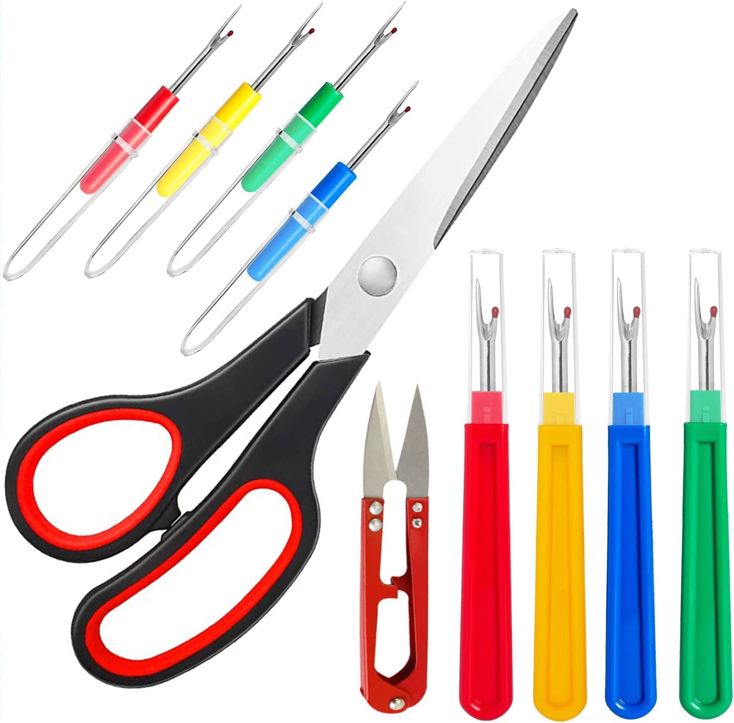 10 Pcs Sewing Seam Rippers, 4 Big and 4 Small Handy Stitch Ripper ...