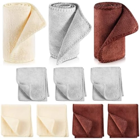 10 Pcs Shine Shoes Cloth Kit Polish Dauber Applicators Cleaning Leather ...