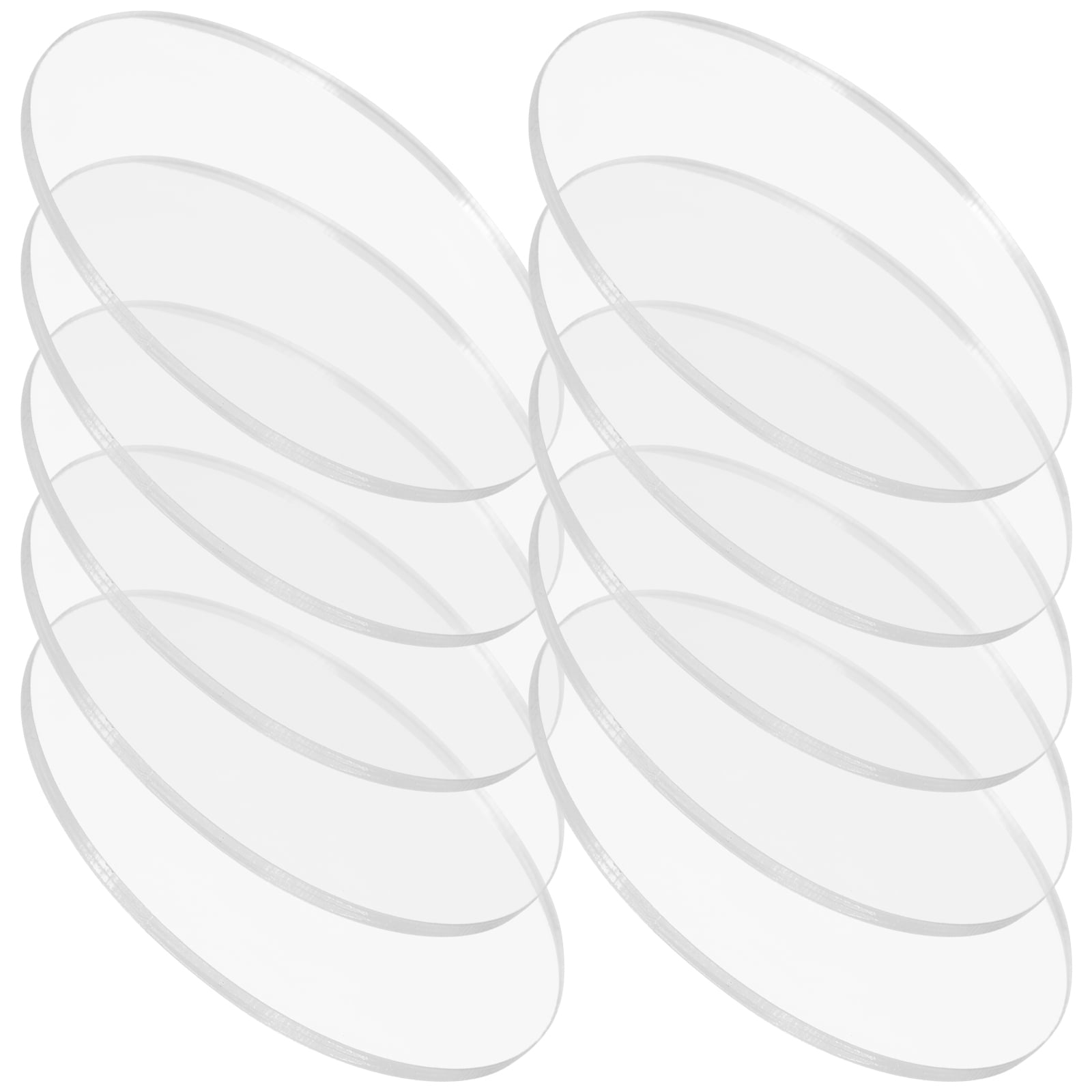 Guichaokj 10 Pcs Show Rack Round Acrylic Disc Transparent Model Base ...