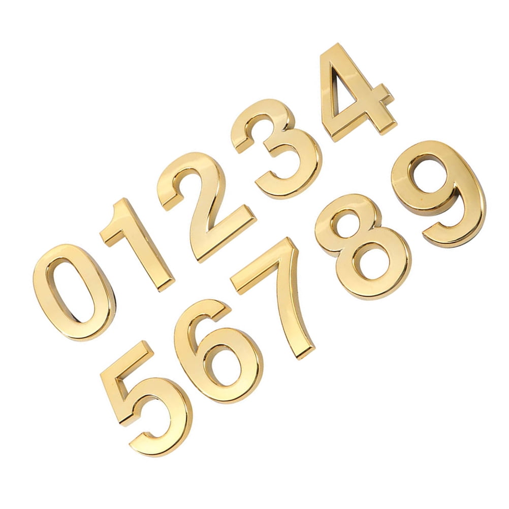 10 Pcs Signboard Address Numbers Emblems Metal Signs Front Door ...