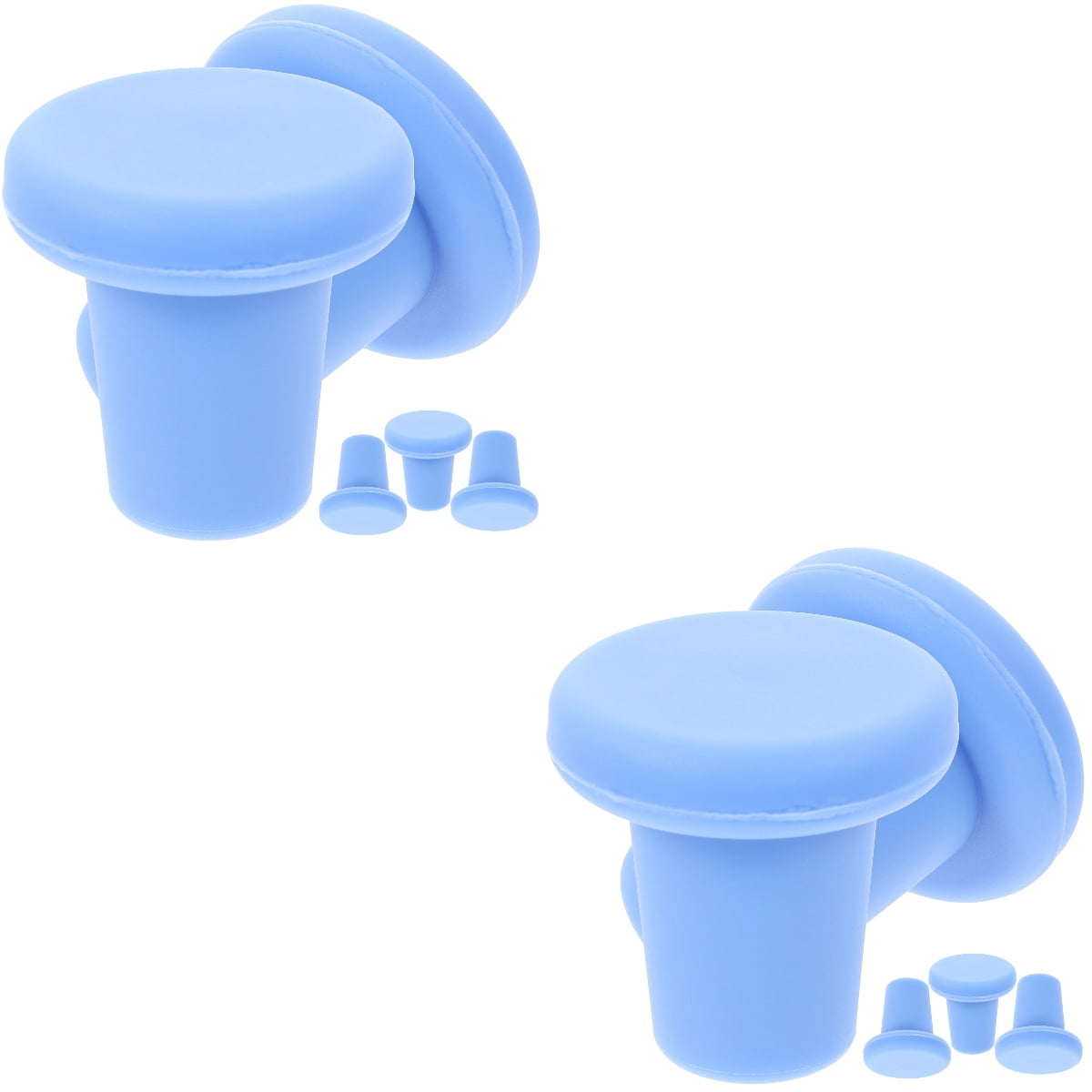 CIMAXIC Cimaxic Blue Silicone Wine Stoppers, Strong and Reusable Seals ...
