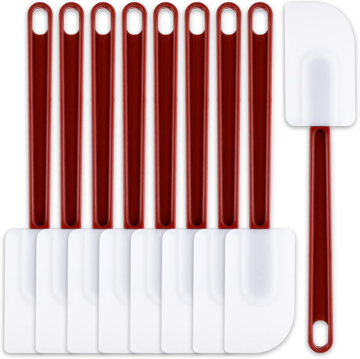 10 Pcs Silicone Rubber Spatula, Commercial Spatula 500 Fahrenheit Heat ...