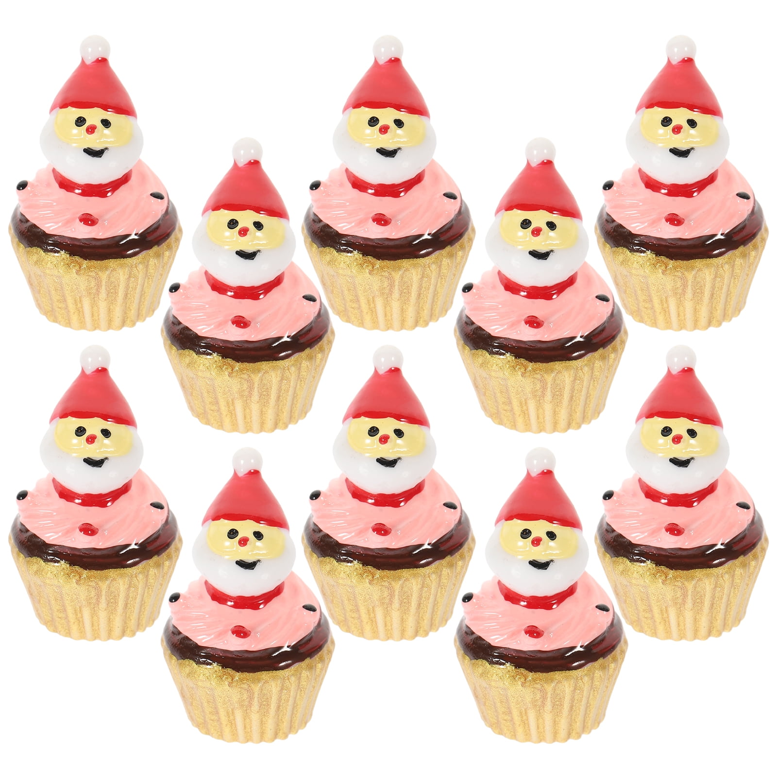 10 Pcs Simulated Cake Decorations Toys Artificial Food Cupcake Models ...