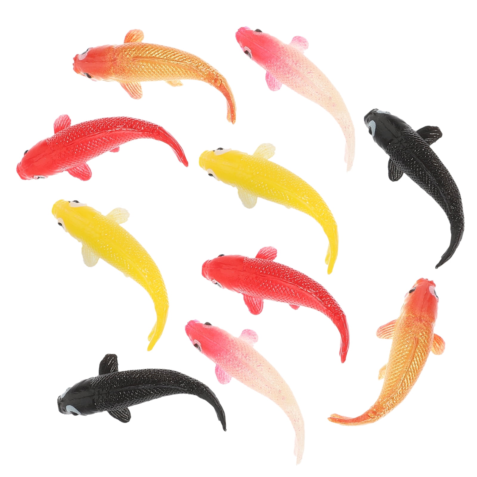 10 Pcs Simulation Goldfish Model Toy Animal Figures Fake Fish Lifelike ...
