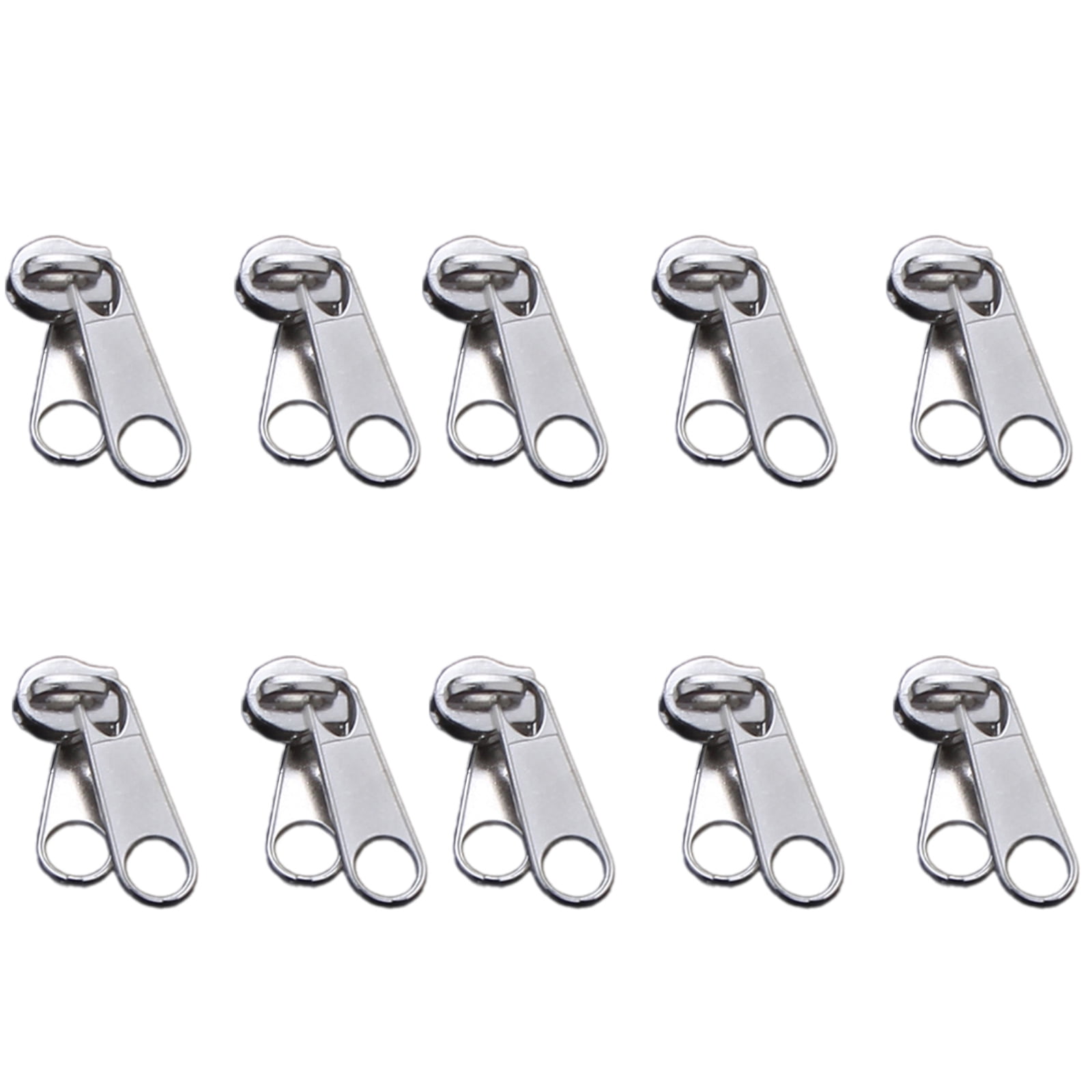 10 Pcs Single/Double Side Zippers Pullers 3# 5# Zippers Slider Easy to ...