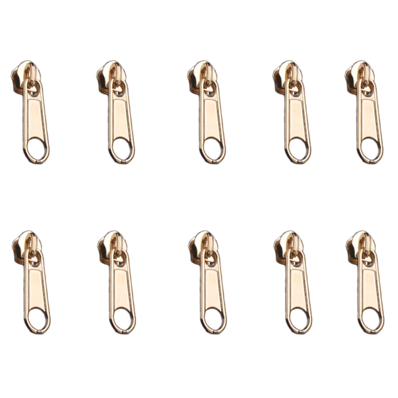 10 Pcs Single/Double Side Zippers Pullers 3# 5# Zippers Slider Easy to ...