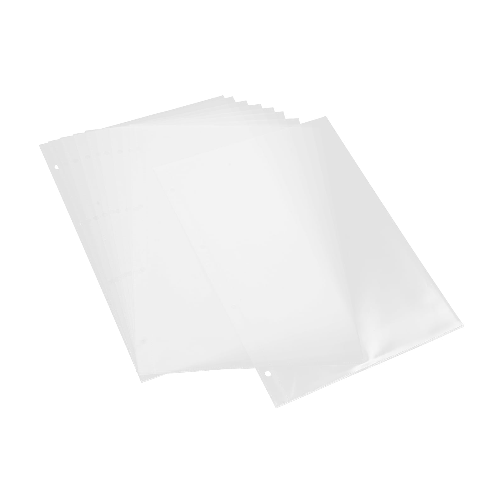 10 Pcs Slip Pocket Loose-leaf Bag Page Protectors Clear Plastic Sleeves ...