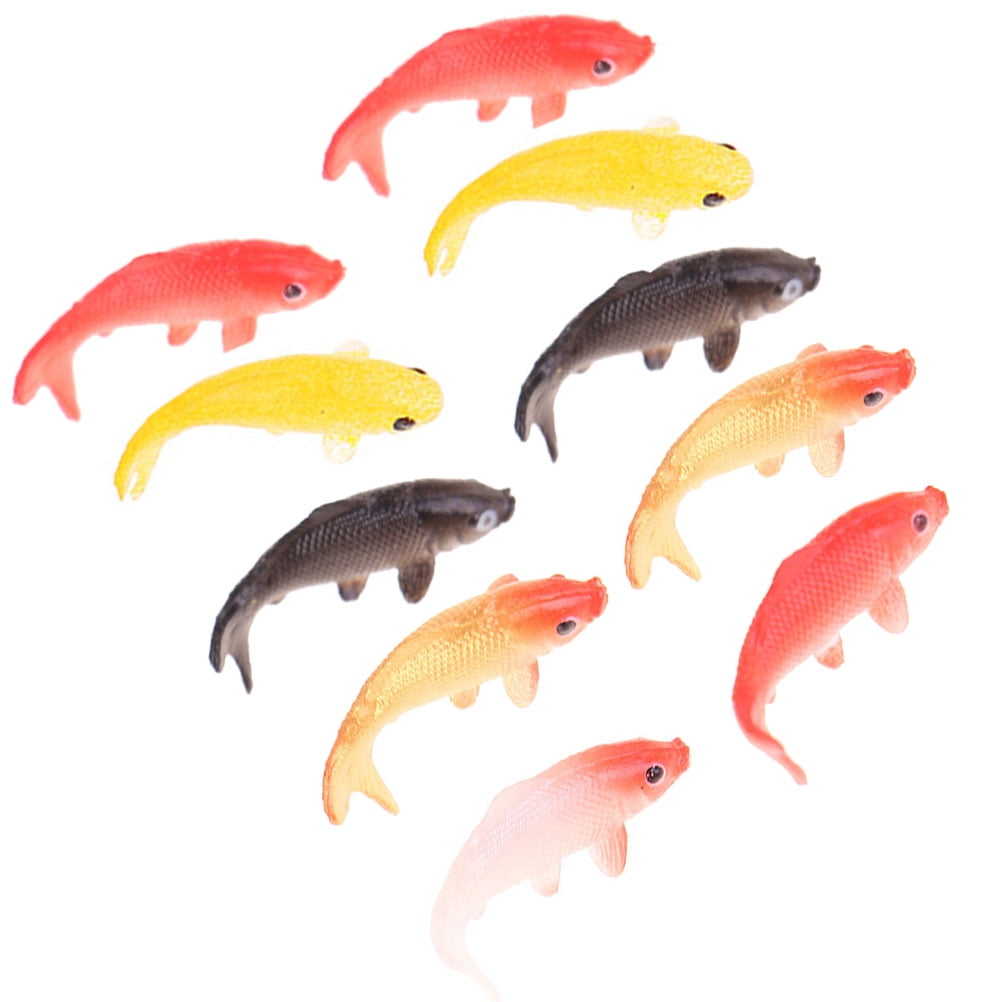 10 Pcs Small Fish Tank Plants Mini Simulation Koi Model Work - Walmart.com