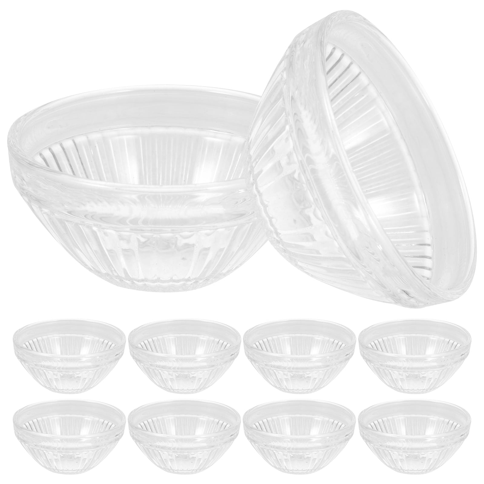 10 Pcs Small Glass Bowl Bozai Cake Mold Clear Pudding - Walmart.com