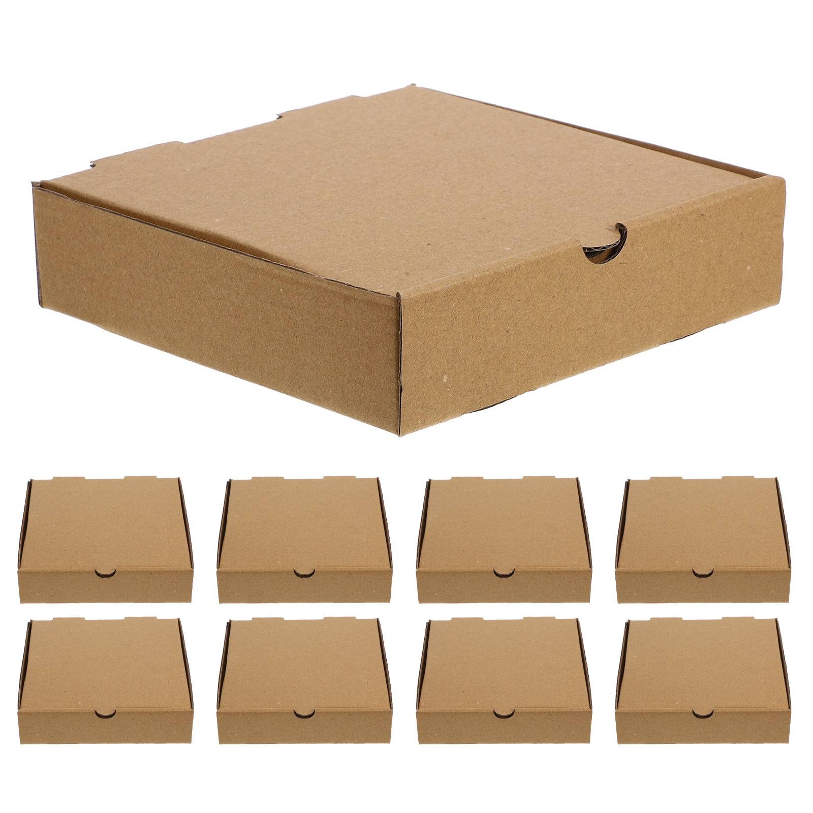 10 Pcs Small Pizza Boxes Catering Cardboard Container Brown - Walmart.com