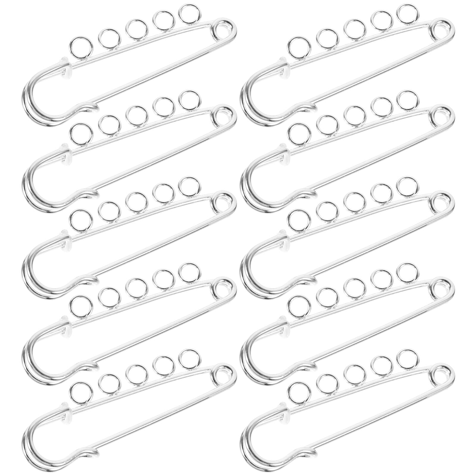 10 Pcs Small Safety Pin 5 Hole Crafts Pins Fun Accessories - Walmart.com