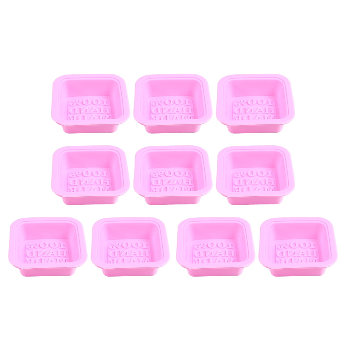 10 Pcs Soap Molds Silicone for Craft Soaps Cutter Making Kit Form Bath ...